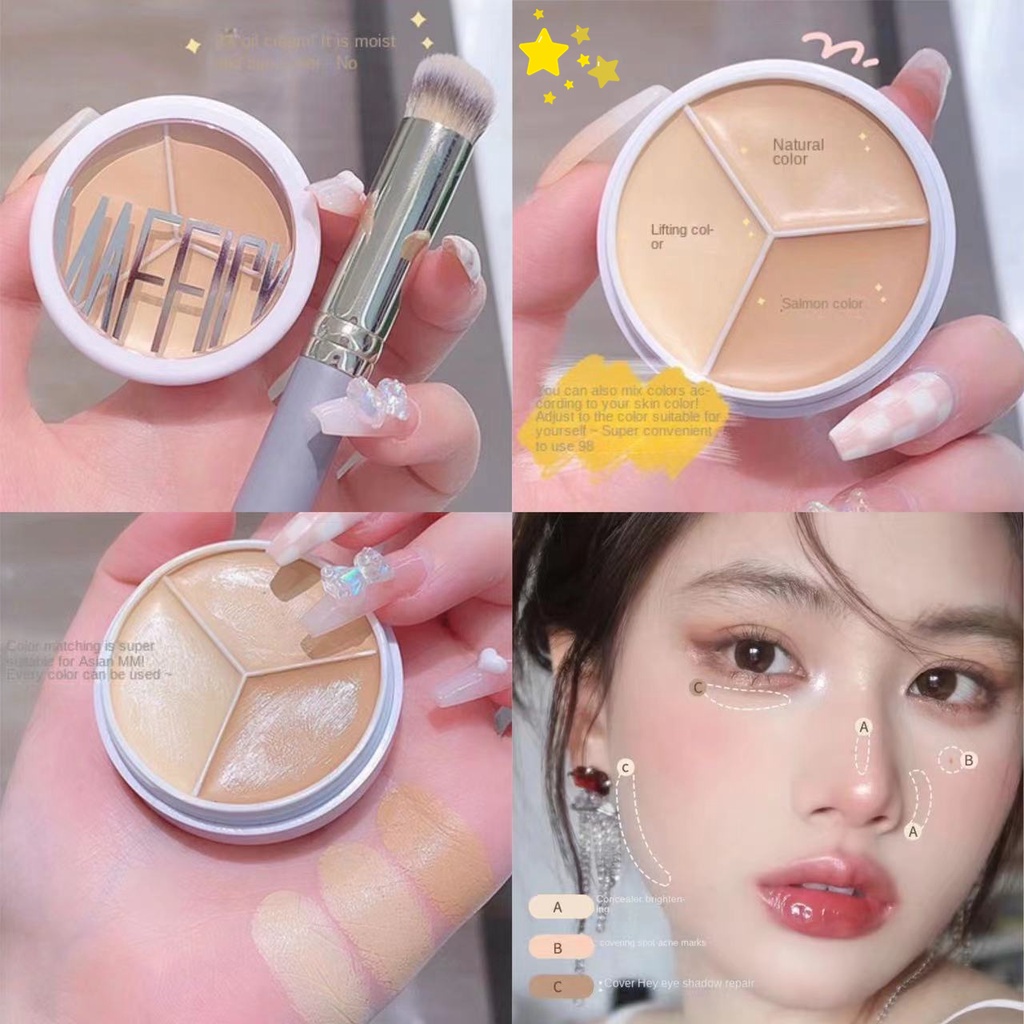 Hot Sale 3 Color Concealer/Long-lasting Waterproof Fixing Whitening ...