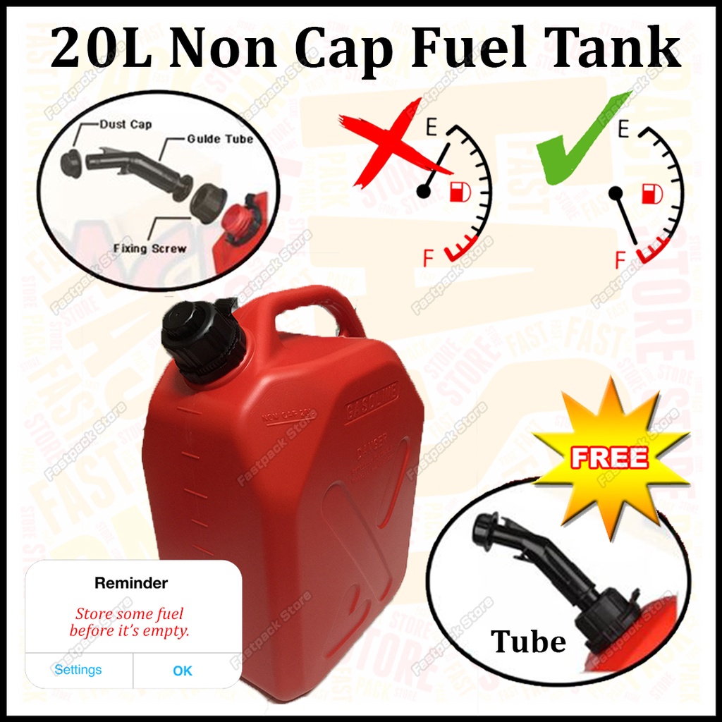 20L Fuel Tank Petrol Tank Oil DIY Auto Shut Off Gasoline Diesel ...