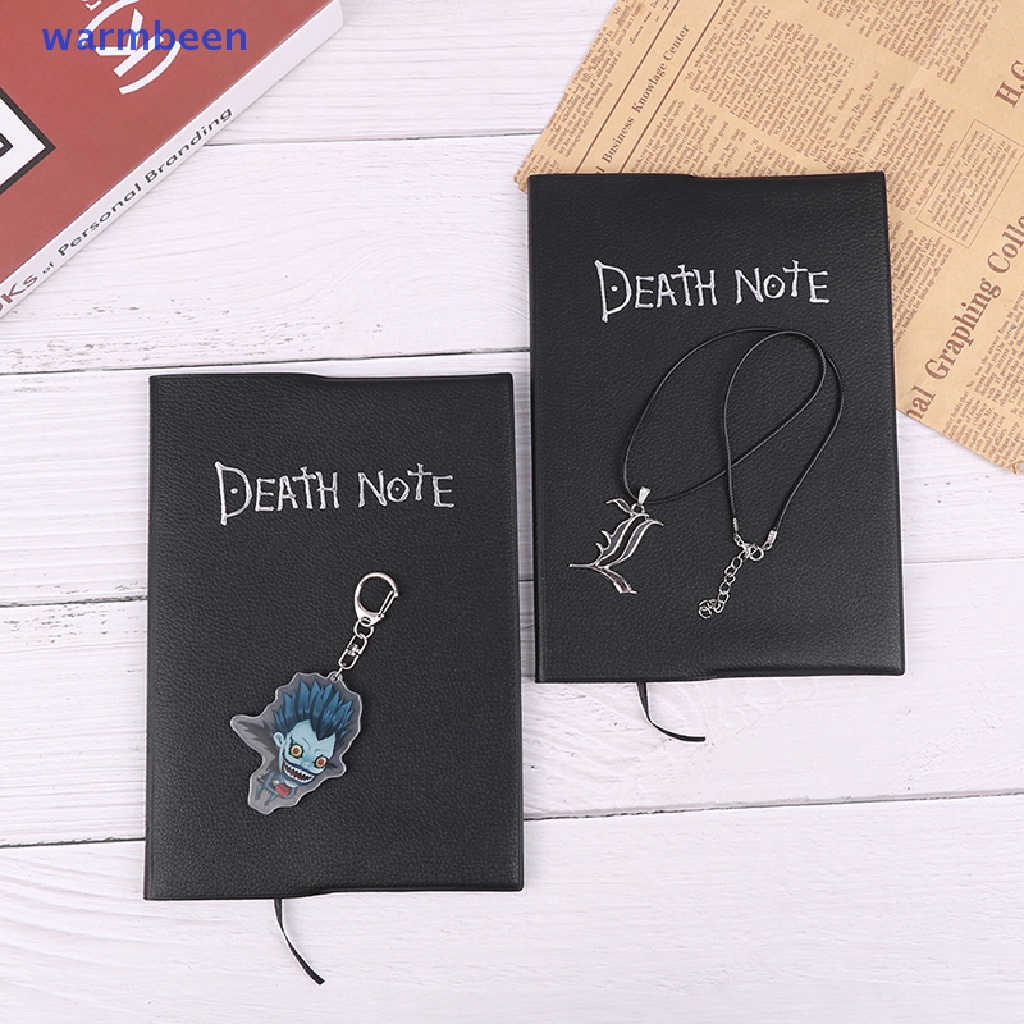 (warmbeen) Anime Death Note Notebook Set Leather Journal and Necklace ...