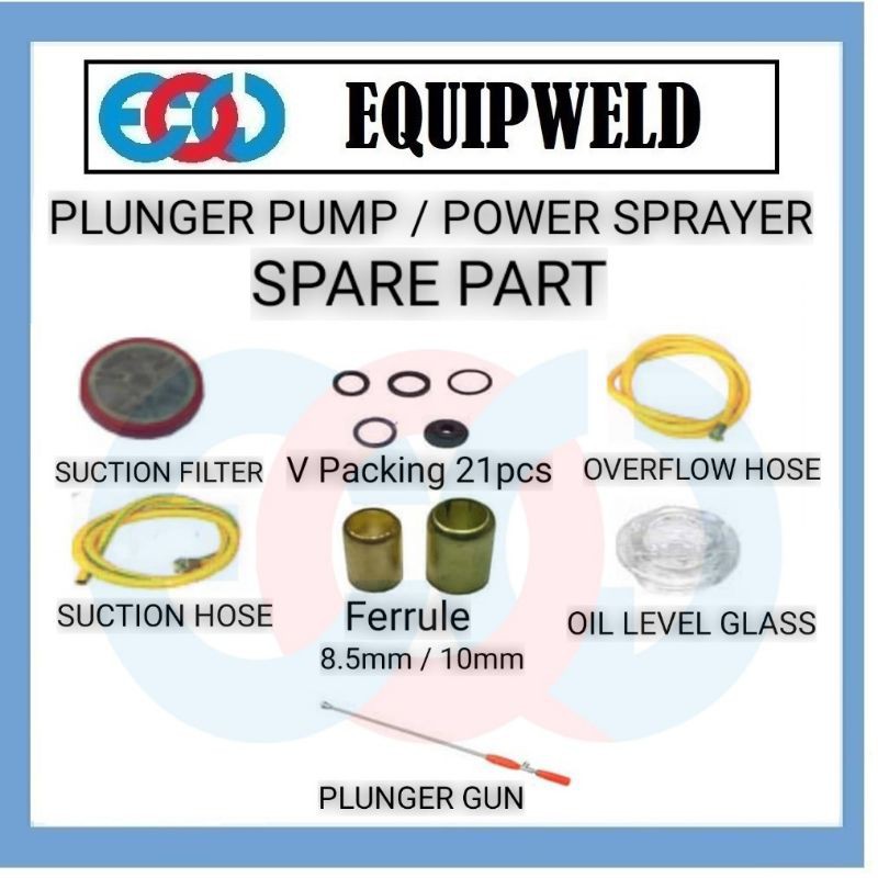 PLUNGER PUMP / POWER SPRAYER FOR TAKAFUJI EUROX OGAWA PECKER (OVERFLOW ...