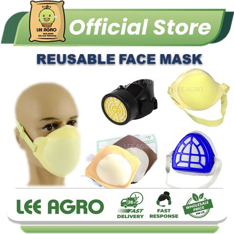 Face Mask Topeng Pelindung Muka Mask Penyemburan Racun Dust Mask Safety ...