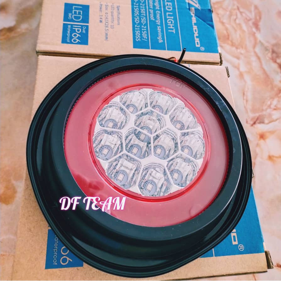 Shiliduo LED Light (Red+Red) Round LED Tail Combination Lamp 12V-24V ...