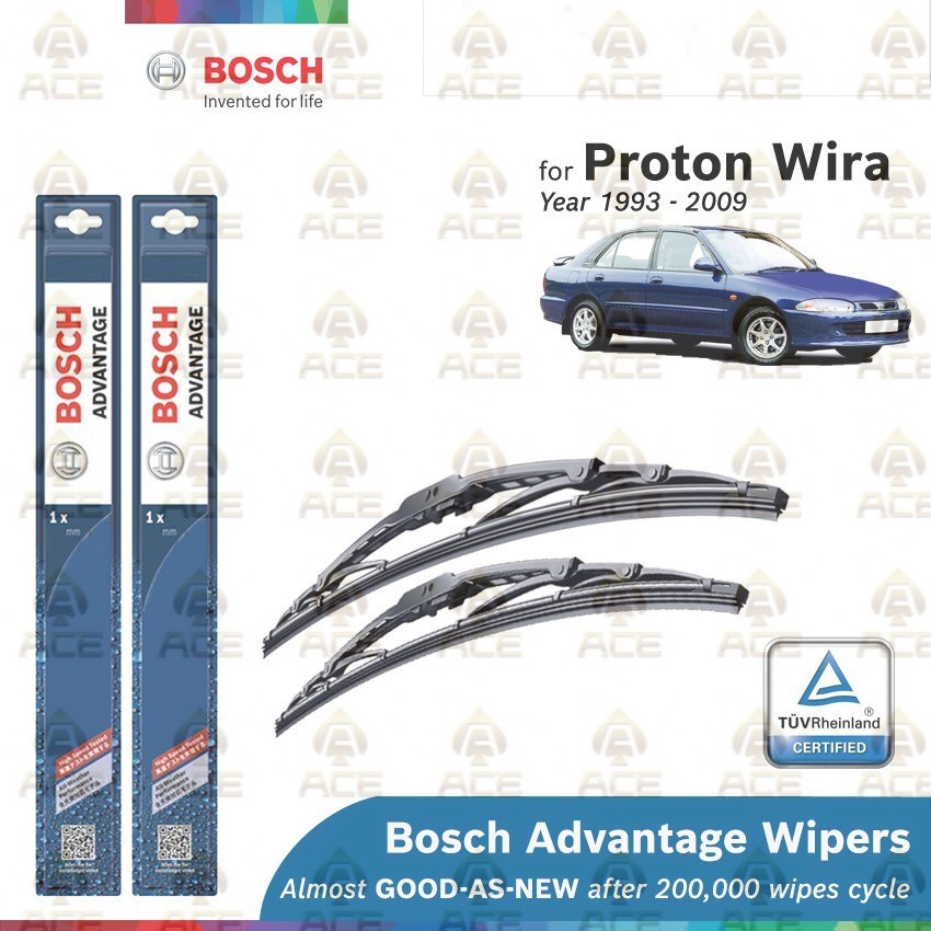 Bosch Advantage U Hook Wiper Set for Proton Wira (20"/17") | Shopee Malaysia