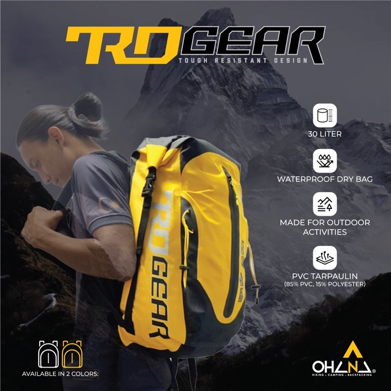 TRD GEAR 30L PVC Lightweight waterproof backpack by OHANA | Shopee Malaysia