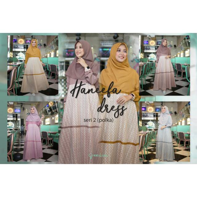 Haneefa Dress Series 2 Greenism | Shopee Malaysia