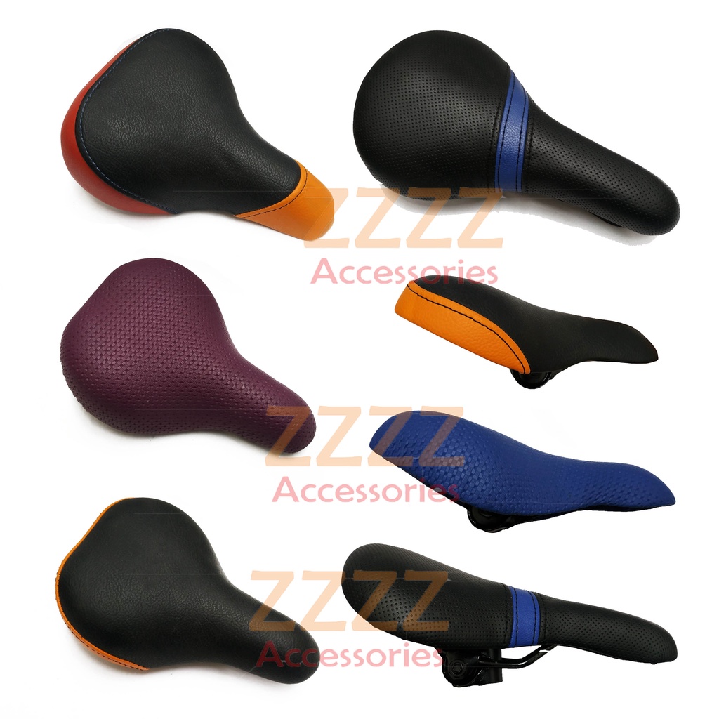 LEATHER Seat Basikal /Handmade/bicycle seat /tempat duduk basikal for ...
