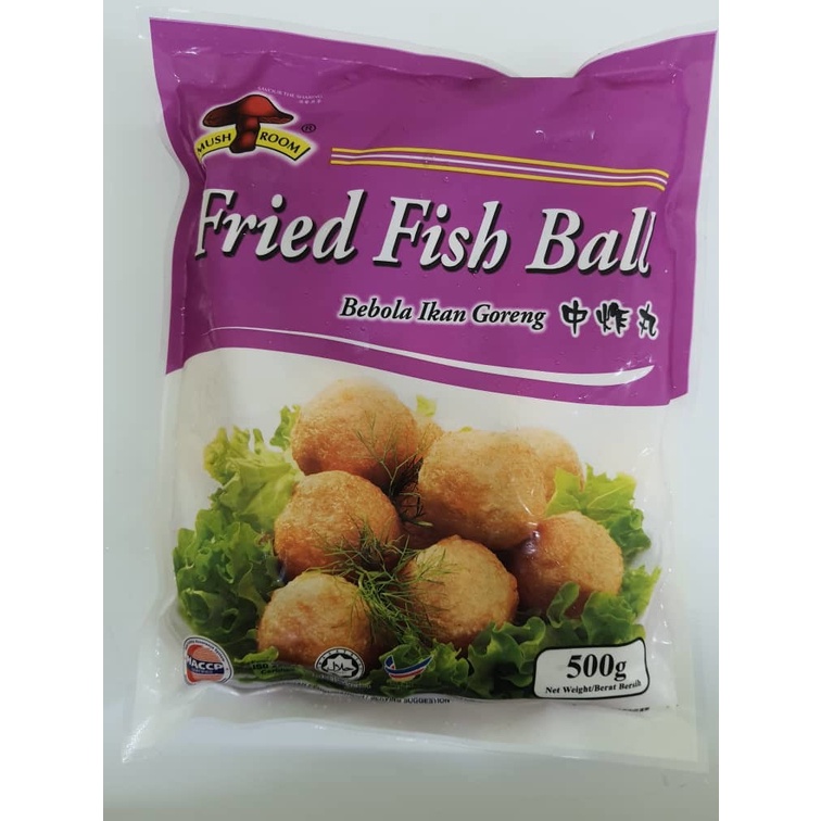 MUSHROOM Fried Fish ball 'M' 中炸丸 (500g) | Shopee Malaysia