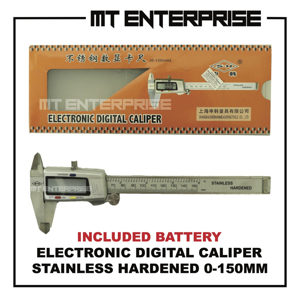 Digital Electronic Vernier Caliper Stainless Hardened Measuring Ruler 0 ...