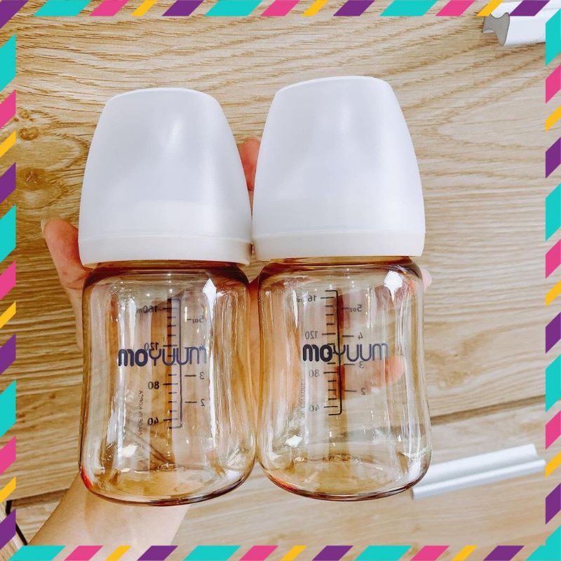 Moyuum plain wide neck milk bottle 170ml/270ml, optional size nipple | Shopee Malaysia