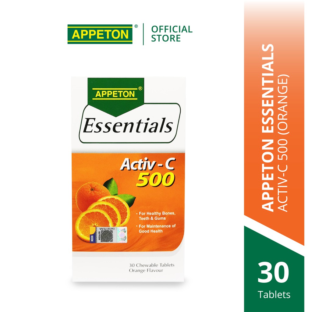 APPETON Essentials Activ-C 500 - Tablet Vitamin C untuk Imuniti ...
