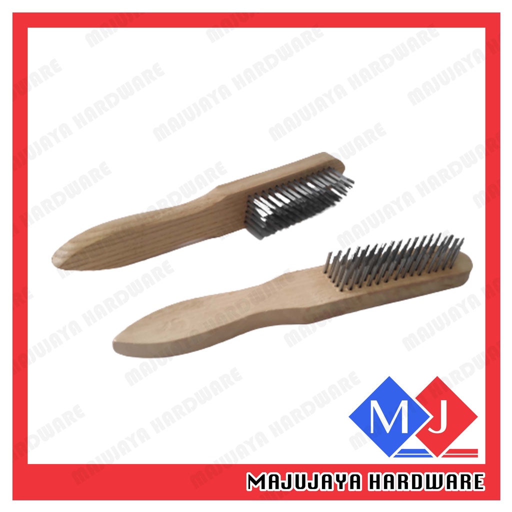 Copper WIre Brush With Wooden Handle Berus Dawai Pemegang Kayu Metal ...