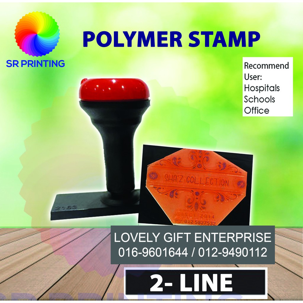 SAME DAY POST OUT Rubber Stamp Custom Made Cop Getah (Name Chop ...