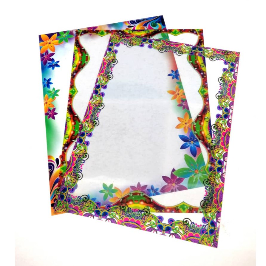 A4 PVC Border Design Rigid Sheet 0.2mm Thick 10sheet/pack | Shopee Malaysia