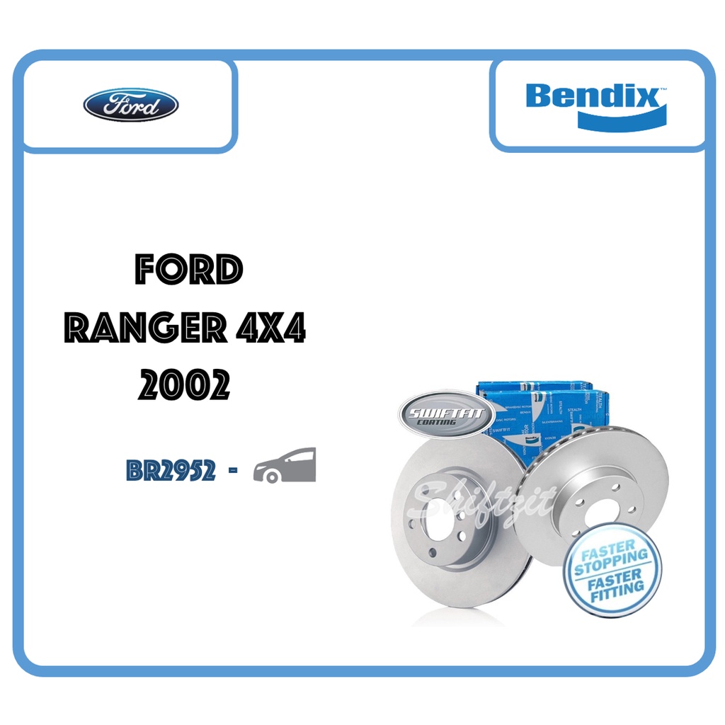 Original Bendix Swiftfit BR2952 Front Disc Rotor - Ford Ranger 4X4 2002 | Shopee Malaysia