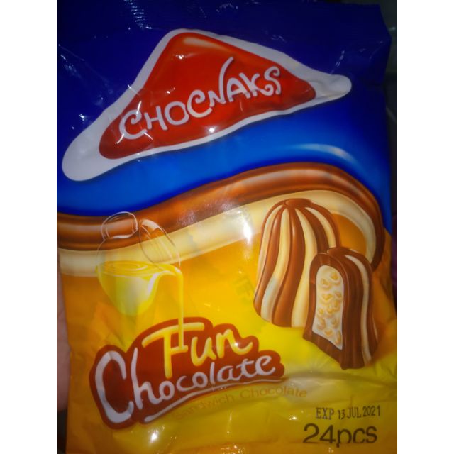 Chocnaks Fun Chocolate (Sandwich Chocolate) 24 pcs. | Shopee Malaysia
