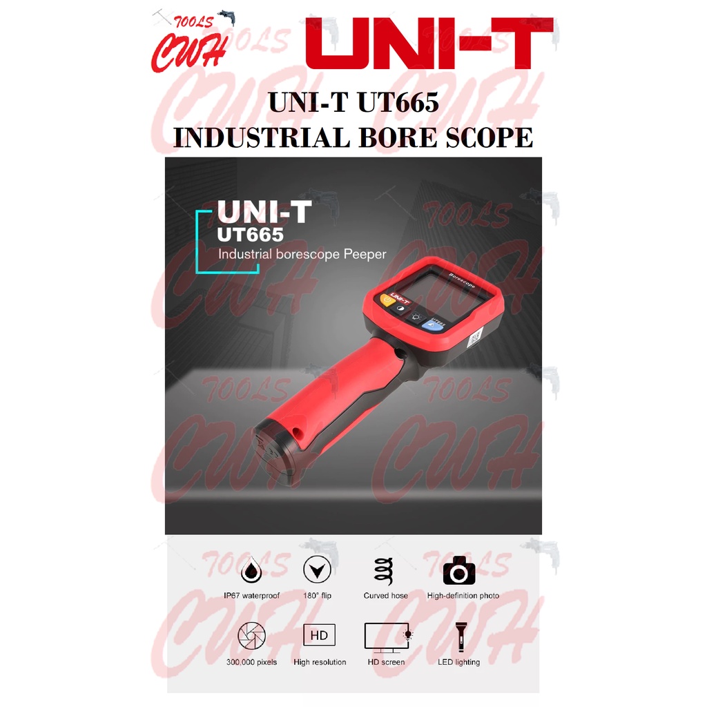 UNI-T UT665 INDUSTRIAL BORESCOPE TELESCOPIC LENS ENDOSCOPE PIPELINE ...