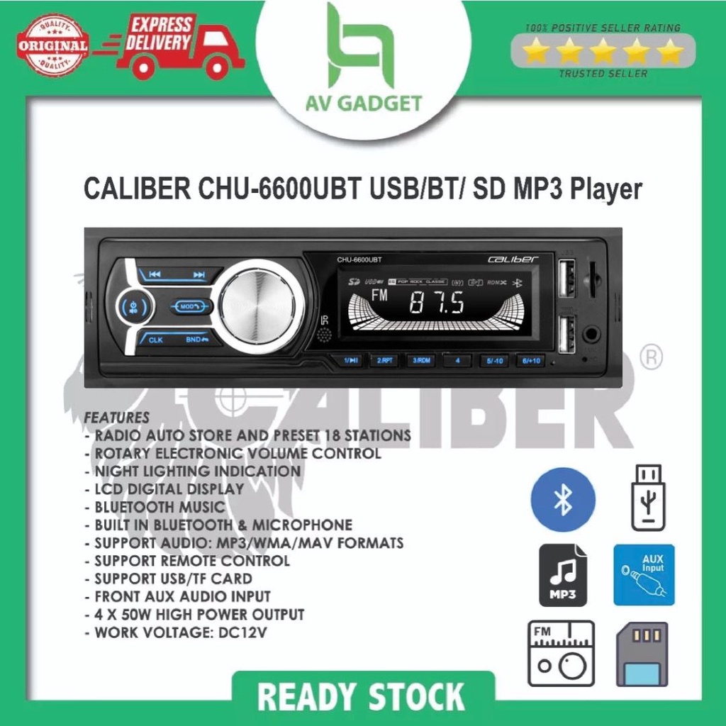[Free Gift] Caliber Dual USB Bluetooth Stereo Audio Fm Mp3 Car Radio ...