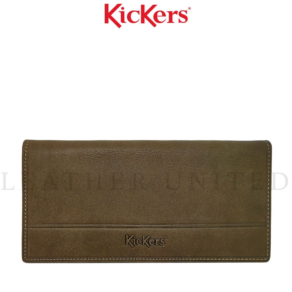 Kickers Genuine Top Grain Leather Iconic Logo Long Wallet With Hidden ...
