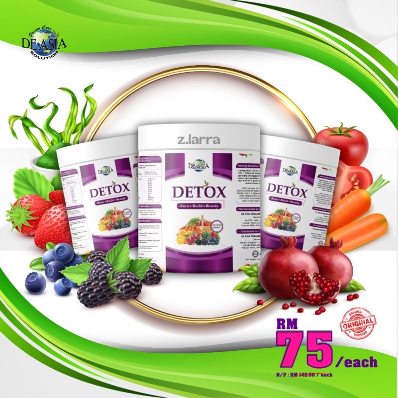 DE ASIA DETOX [ 500g ] Burn•Build•Beauty 30 Days Supply - 1 Balang ...