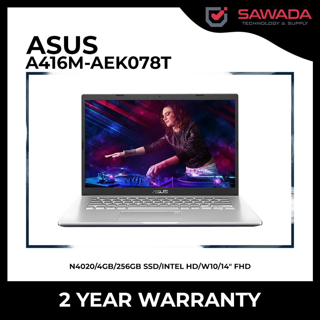 ASUS A416M-AEK078T (N4020/4GB/256GB SSD/INTEL HD/W10/14" FHD) | Shopee ...