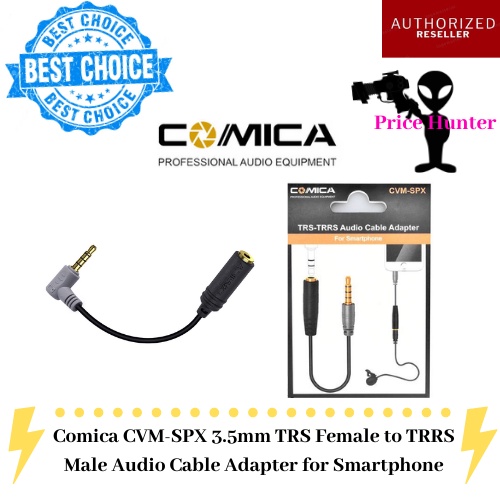 Comica CVM-SPX 3.5mm TRS Female to TRRS Male Audio Cable Adapter for Smartphone | Shopee Malaysia