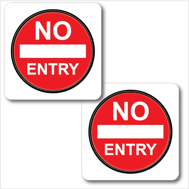 NO ENTRY ACRYLIC SIGN BOARD 110X110MM | Shopee Malaysia