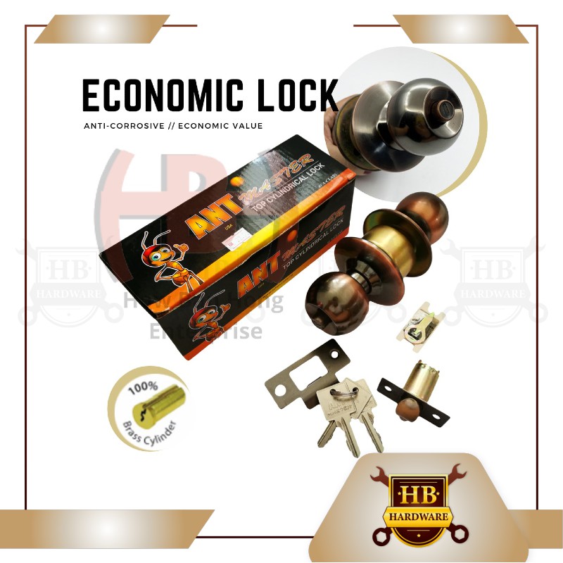 🔥Ready Stock🔥Anti-Rust Cylinder lock / 60mm Door Lock/Tombol Pintu ...