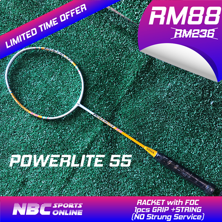 GOSEN Powerlite 55 Racket (100% ORIGINAL) | Shopee Malaysia