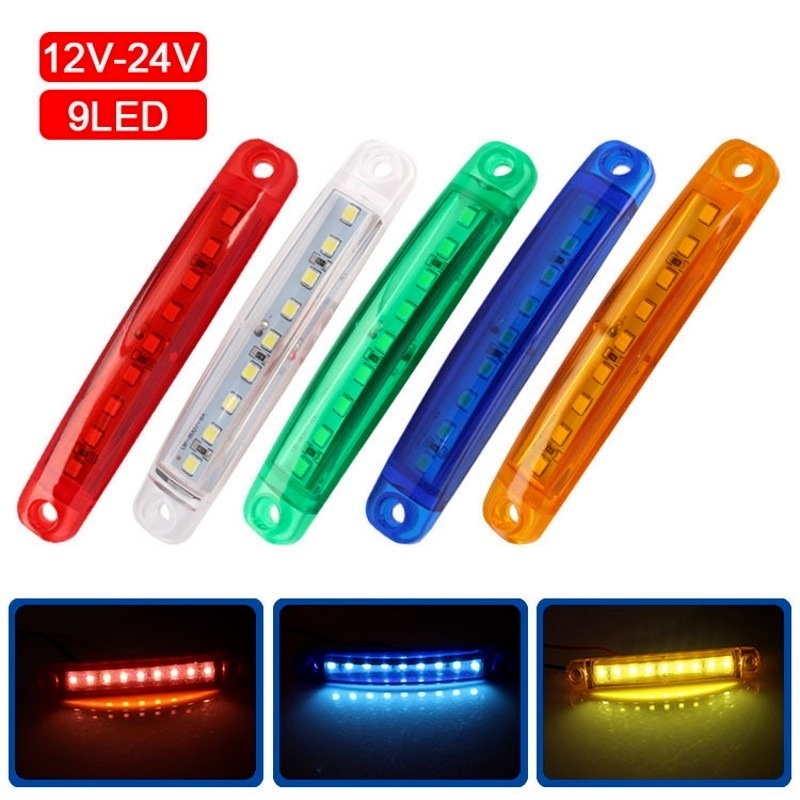 1 pieces 9 LED Car Truck Side Warning Light Signal Lamp 12-24V ...