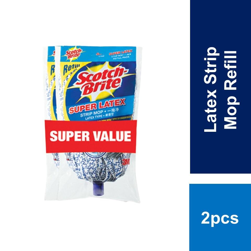 3M Scotch Brite Latex Mop Strip Mop Refill 2pcs | Shopee Malaysia