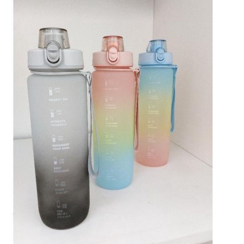 1 Liter Gradation Drinking Bottle Motivational Drink Bottle 1 Liter Time tritan Bottle 1L bpa ...