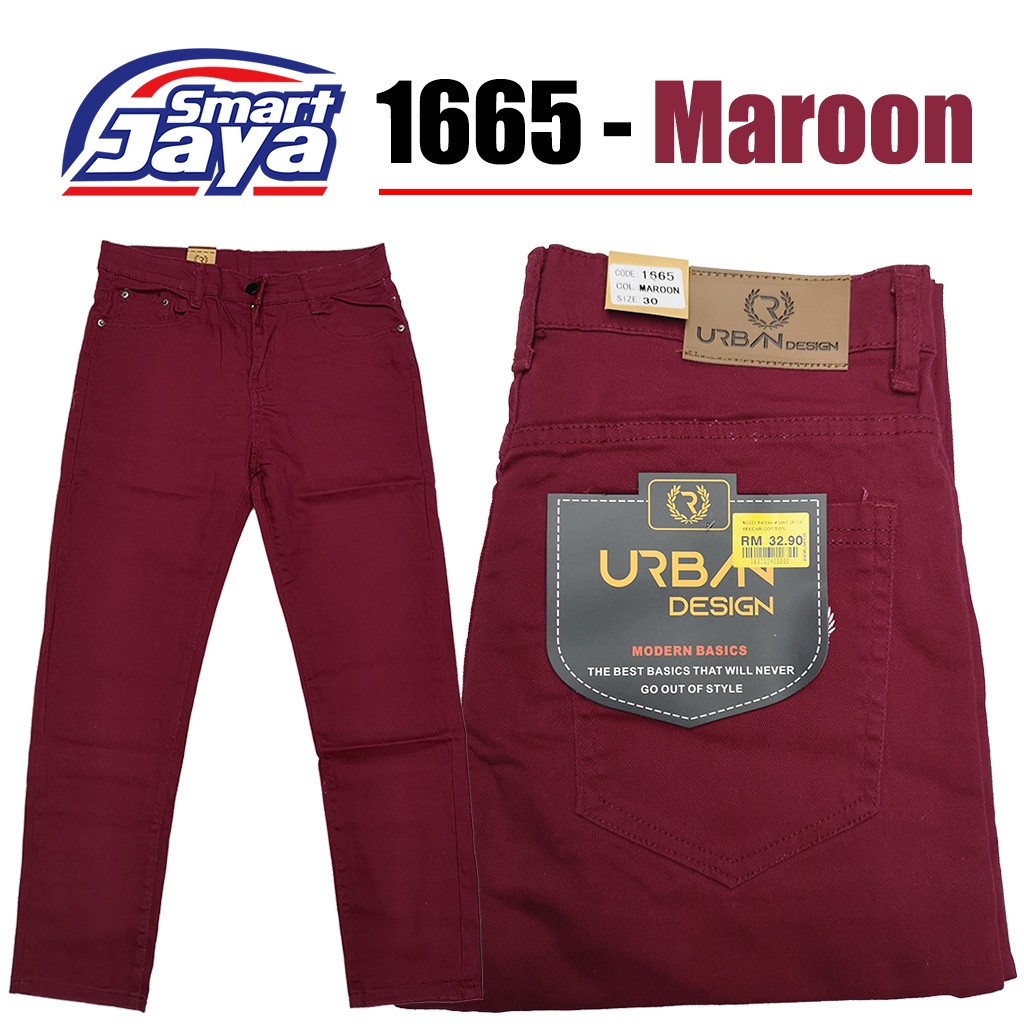 Seluar Cotton Jean Fesyen Panjang/Seluar Lelaki Formal Warna/Regular ...