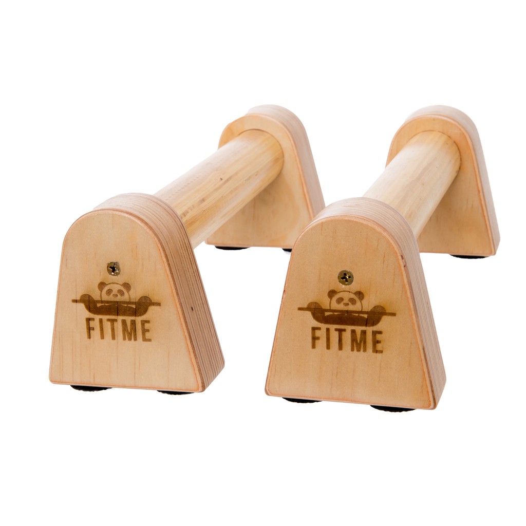 Fitme Wooden Parallettes (Small) for Calisthenics, Yoga, Crossfit and ...