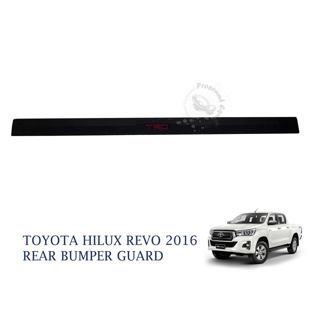 TOYOTA HILUX REVO 2016 (TRR-250) REAR BUMPER GUARD MATT BLACK WITH TRD ...