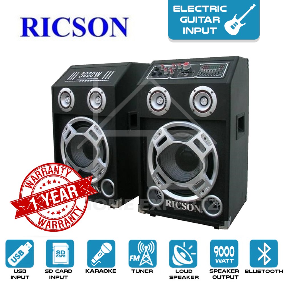 RICSON SPEAKER SYSTEM WITH KARAOKE AMPLIFIER | SISTEM SPEAKER RICSON ...