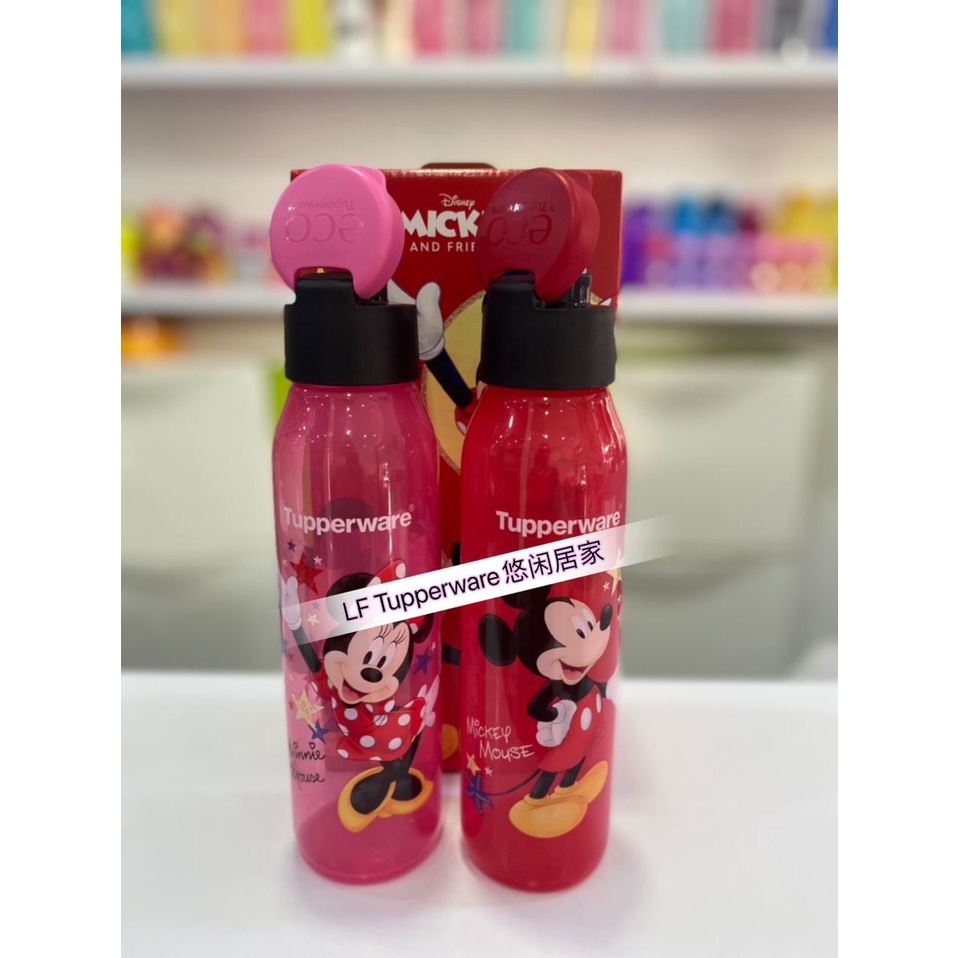 Tupperware Mickey & Minnie Eco Bottle 500ml with Lunch Box | Shopee ...