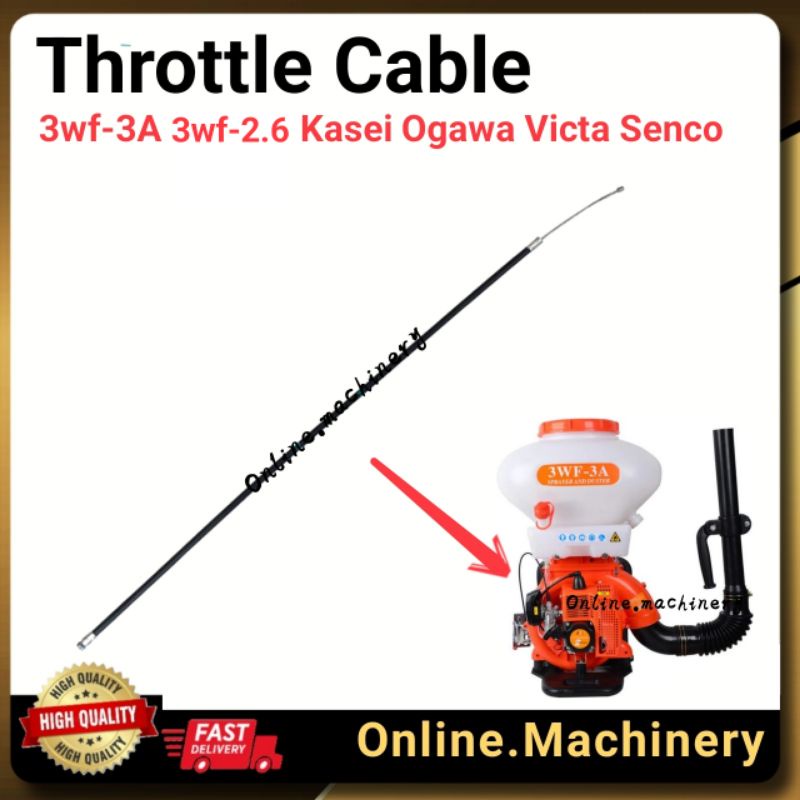 3WF-3A Tali Minyak Throttle Cable Mesin Sembur Padi Mist Blower 3WF-3 3WF-2.6 Pam Racun Ogawa ...