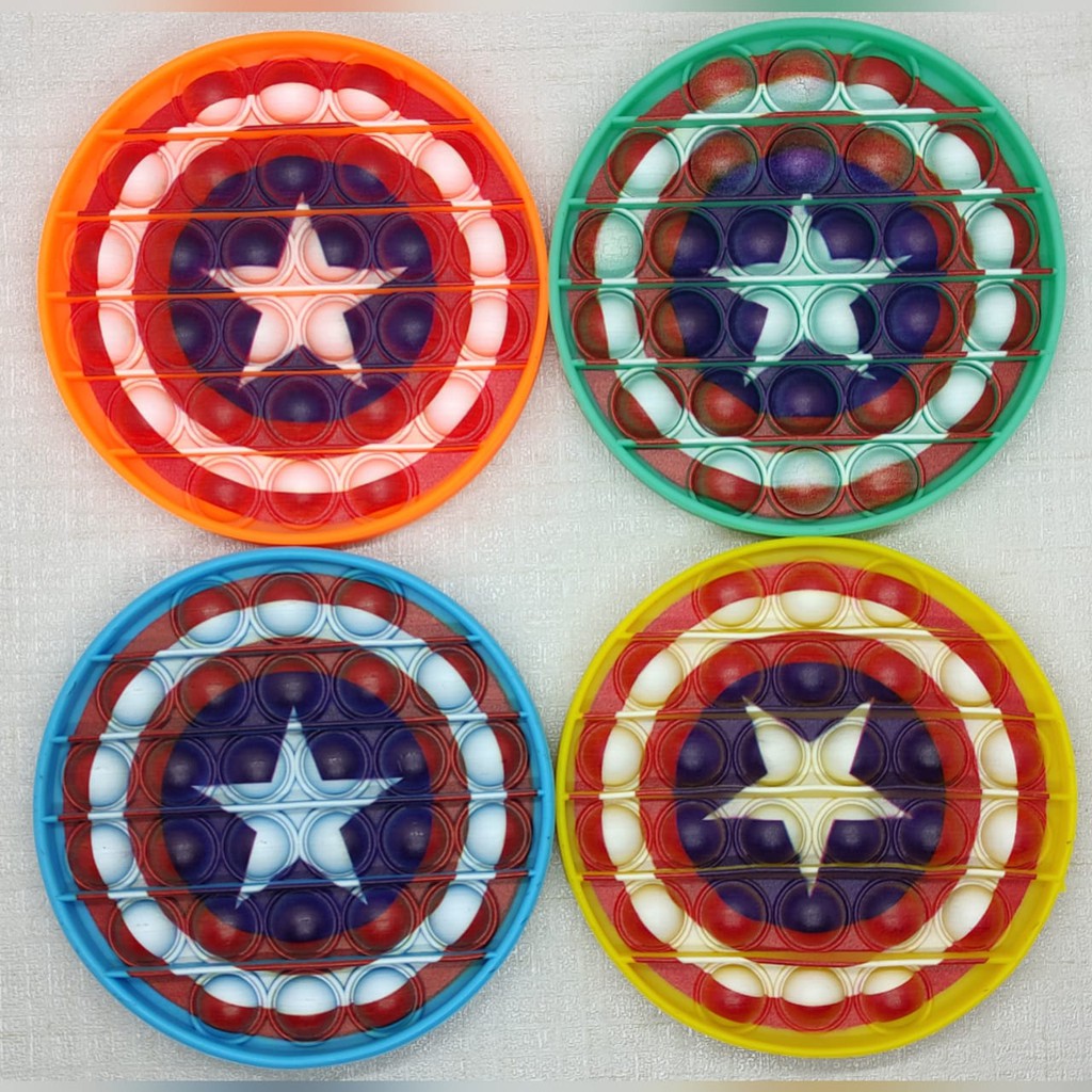 Pop IT Super Hero Superhero Spiderman Ironman Batman Fidget Toy ...