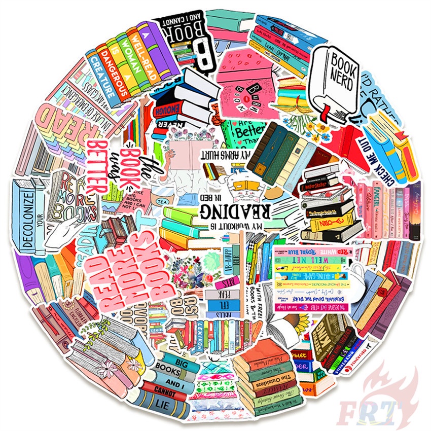 50Pcs/Set I Love Reading Series 04 Let's Read Good Books Stickers DIY ...