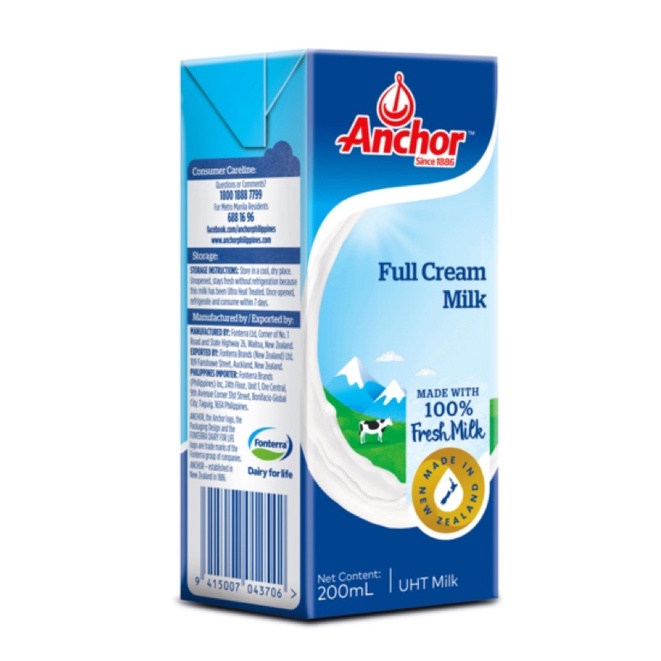 ANCHOR UHT FULL CREAM MILK 1Lx12btl ctn | Shopee Malaysia