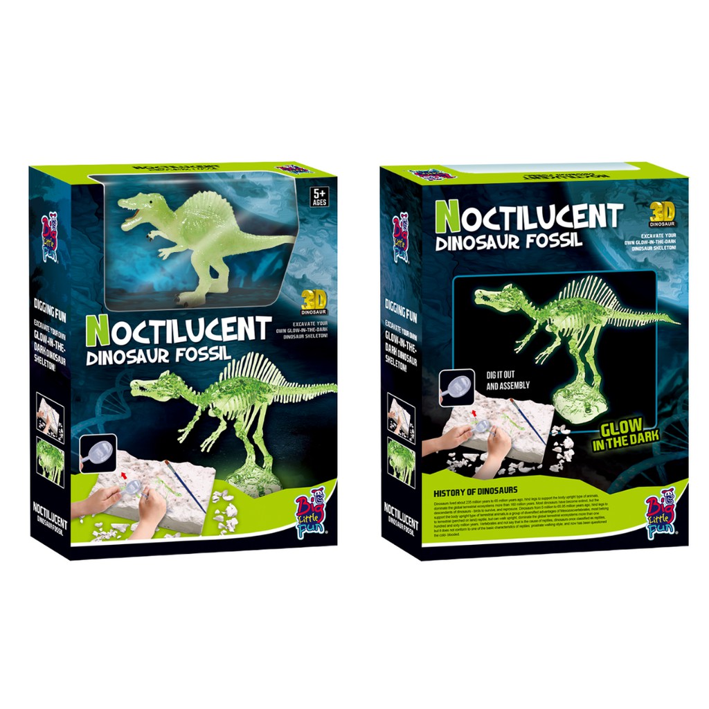 PLAY WILD - FOSSILS GAME W GLOWING SKELETON AND DINO (SPINOSAURUS ...
