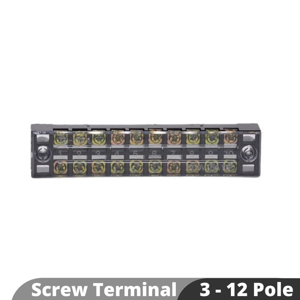 TB-1503 Dual Row Strip Screw Terminal Block 15A 600V Fixed Wiring Board ... TB-1503 Dual Row Strip Screw Terminal Block 15A 600V Fixed Wiring Board ...