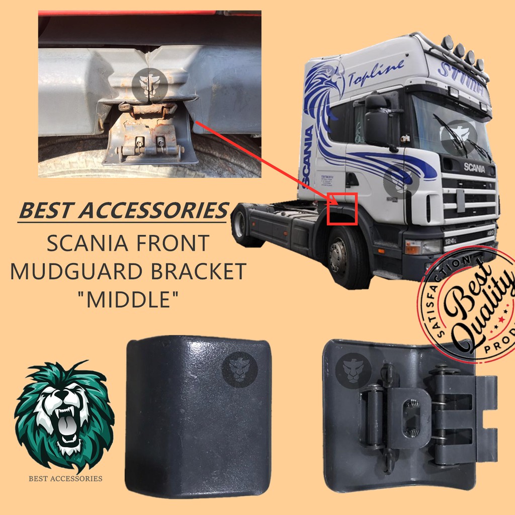 SCANIA 124 FRT MUDGUARD BRACKET MIDDLE HIGH QUALITIES (ORI NO:1390747 ...