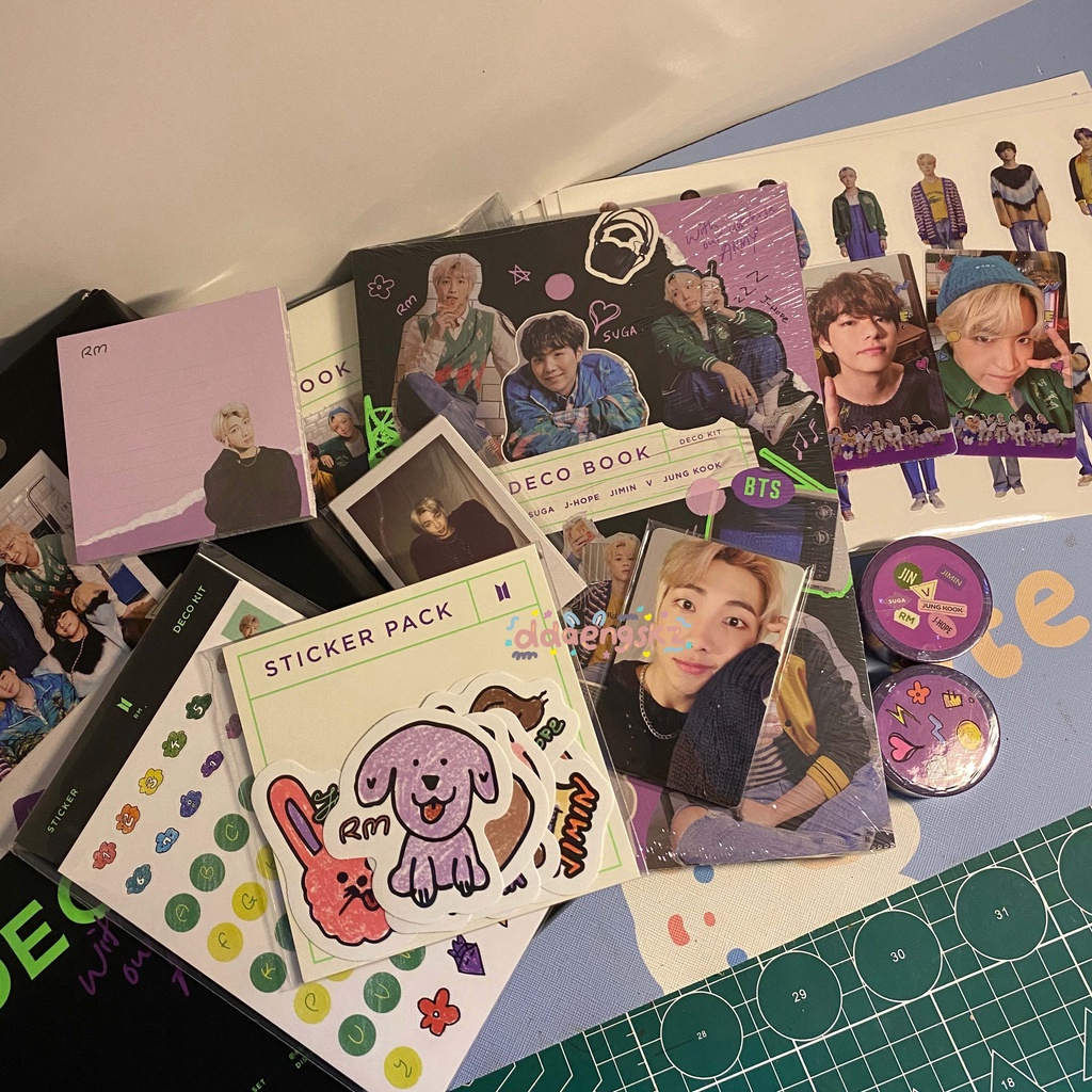 Ready INA BTS Deco Kit Photocard Polaroid Diary Book Sticker Sharing ...