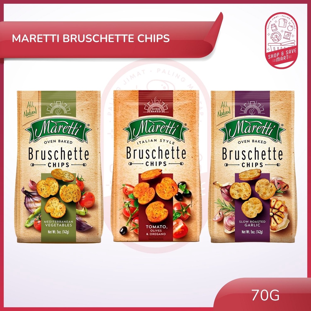 Maretti Bruschette Chips - 70g (Flavor: Vegetables / Tomato / Garlic ...