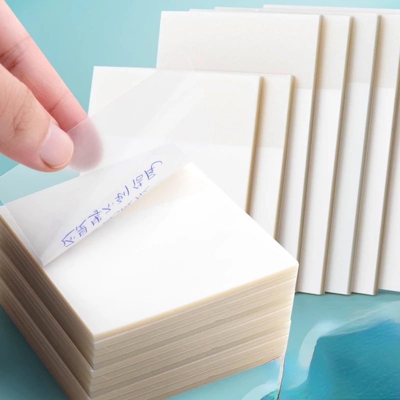 50 Sheets Self-adhesive Waterproof Transparent Sticky Notes /Message ...