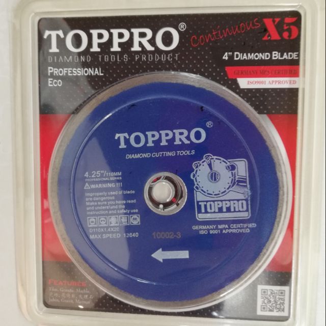 TOPPRO 4" Diamond Blade | Shopee Malaysia