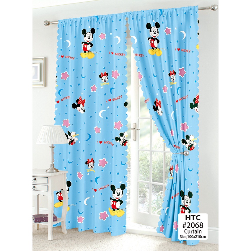 New Mickey Mouse Curtain for Window Door Bedroom Home Decoration Semi ...