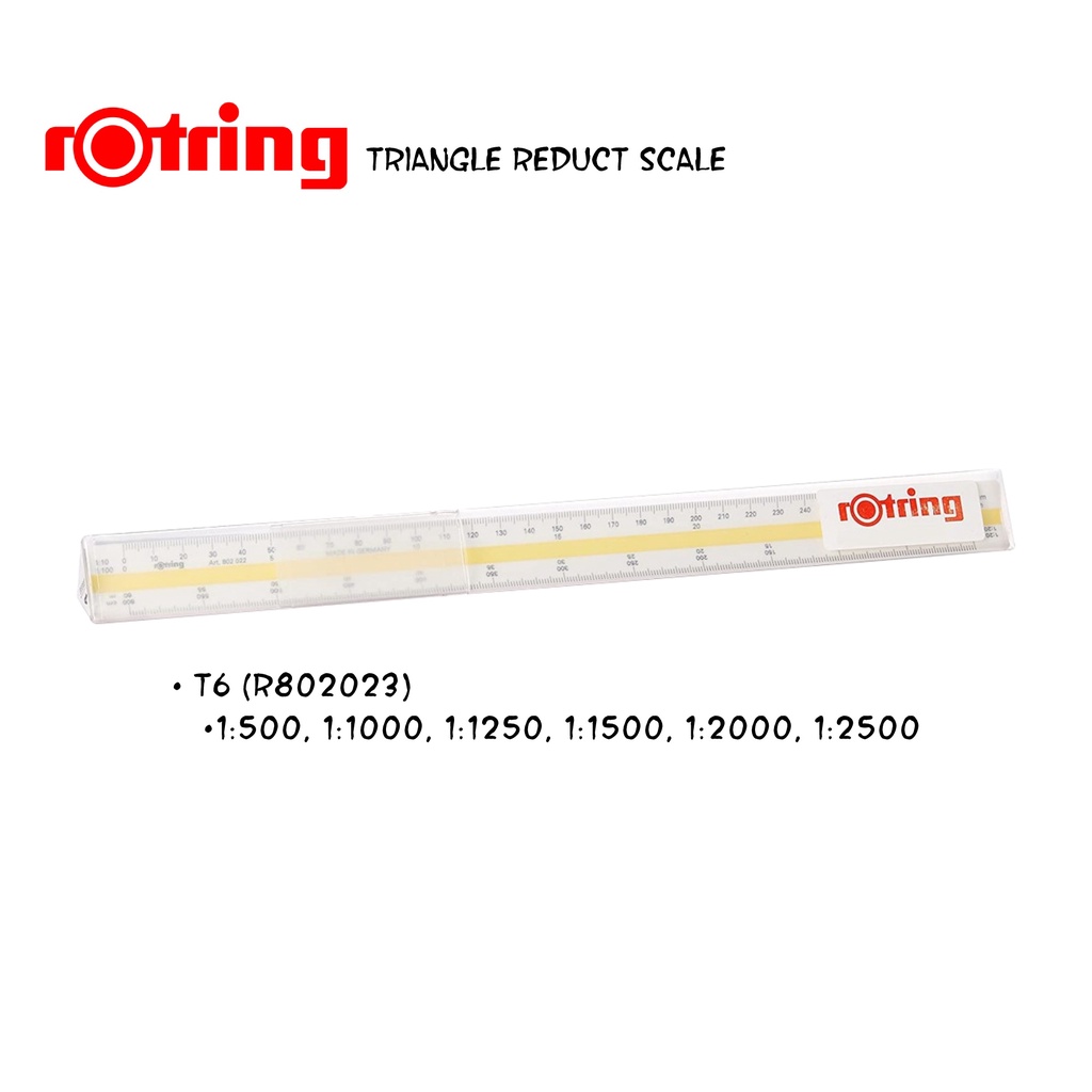 Rotring | Ruler | Triangle Reduct Scale (R802019/ R802020/ R802021 ...