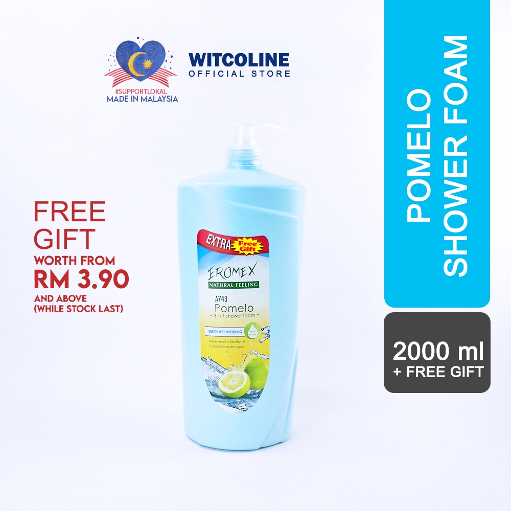 Eromex Pomelo Shower Foam 2000ml + Free Gift (Enriched with Whitening ...